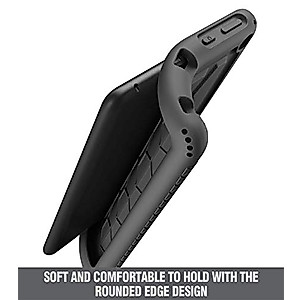 Poetic TurtleSkin Case Designed for All-New Kindle Fire HD 8 Tablet and Fire HD 8 Plus Tablet (10th Gen, 2020 Release), Heavy Duty Shockproof Kids Friendly Silicone Bumper Protective Case Cover, Black