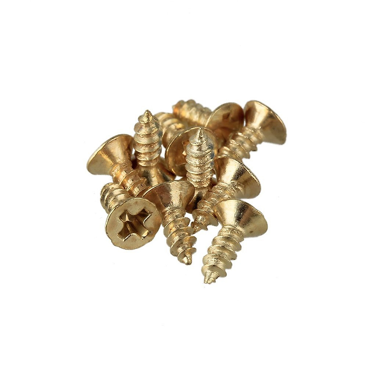 RDEXP Yellow Iron Hardware Flat Head Wood Screw Self Tapping Screws (2 x 6mm)