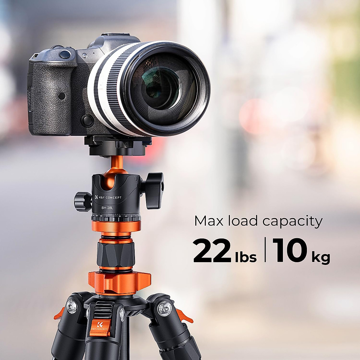 K&F Concept 62 inch DSLR Camera Tripod,Lightweight and Compact Aluminum Detachable Monopod Tripod with 360 Panorama Ball Head Quick Release Plate for Travel and Work K254A1+BH-28L (SA254M1)