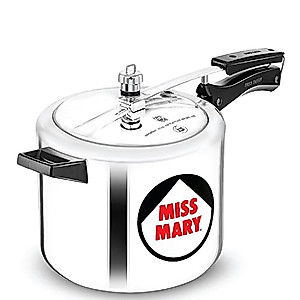 Hawkins Aluminium 6 Litre Miss Mary Pressure Cooker, Inner Lid Cooker, Silver (Mm60)