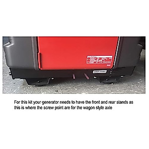 Custom Install Parts Fixed Axle Wagon Wheel Kit Compatible with Honda EU3000is Generator Includes All Terrain Never Flat Tires