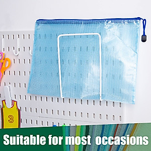 Koogel 12PCS Mesh Zipper Pouches, A4 Size Zipper Pouch for Organizing, Waterproof Zipper Bags Small Zipper Pouch for School Supplies, Office Supplies, Travel Storage