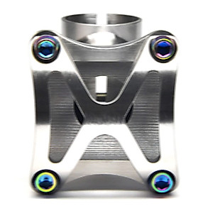 Chestnut-YX Titanium Bicycle Stem Bike Stem 25.4mm/31.8mm 5 Degree Bike Handlebar Stem for Mountain Bike Road Bike BMX MTB,Stem X Length 50/60/70/80/90/100/110/120mm (31.8mm, 60mm)