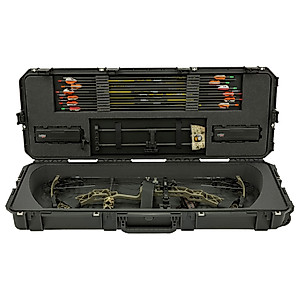 SKB Cases 3I-4214-MPL iSeries Mathews Hard Shell Exterior Waterproof Bow Case with Skate Style Wheels and Trigger Release Latch System, Black