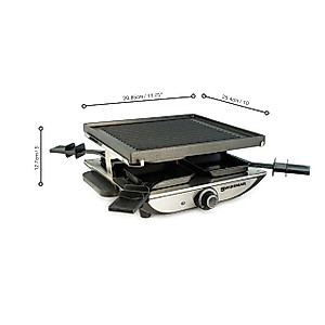 Swissmar Geneva 4-Person Stainless Steel Raclette