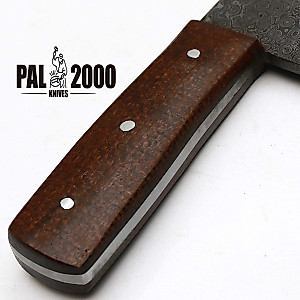 Custom Handmade - Carbon Steel - Cleaver Chopper Edc Knife - Serbian chef knife - Nikos Kitchen Butcher Knives - Knife With sheath - coolina kitchen - Handmade Meat Cleaver Knife 8666