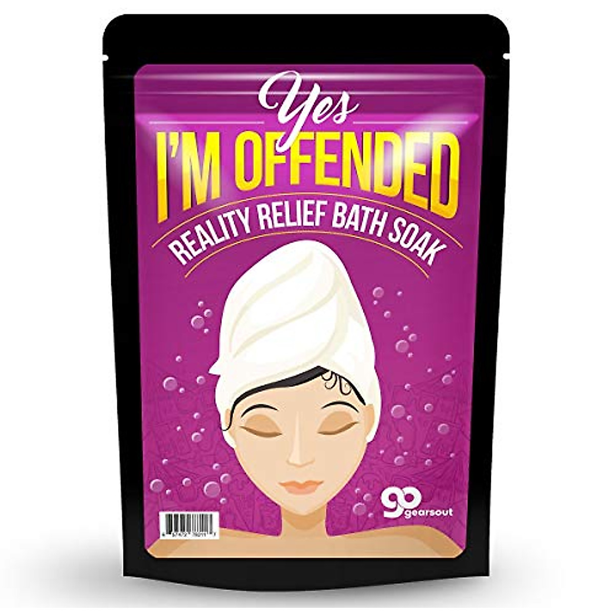 Yes, I'm Offended Bath Soak - Purple Bath Salts Luxury Bath Girlfriend Gifts for Best Friends Bath and Body Gifts for Women Mediterranean Sea Salts Sarcastic Gifts Funny Novelty Bath Spa Gifts