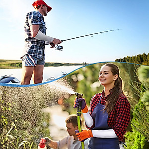 Eurzom 4 Pairs Skin Protection Sleeve for Arm Breathable Forearm Protector Arm Sleeve for Gardener Working Sport (9 Inch Long)