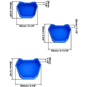 QWORK Dental Base Forming Kit, 6 Pcs Casting Trimming Dental Impression Tray Dental Plaster Mold Base for Store Dental Impression Trays Lab Model Base Set