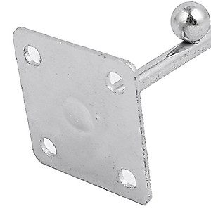 uxcell Wall Mount Waved Hanger Rack 5 Beads Garment Display Hook