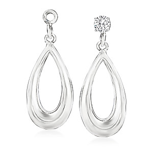 Ross-Simons Sterling Silver Teardrop Earring Jackets