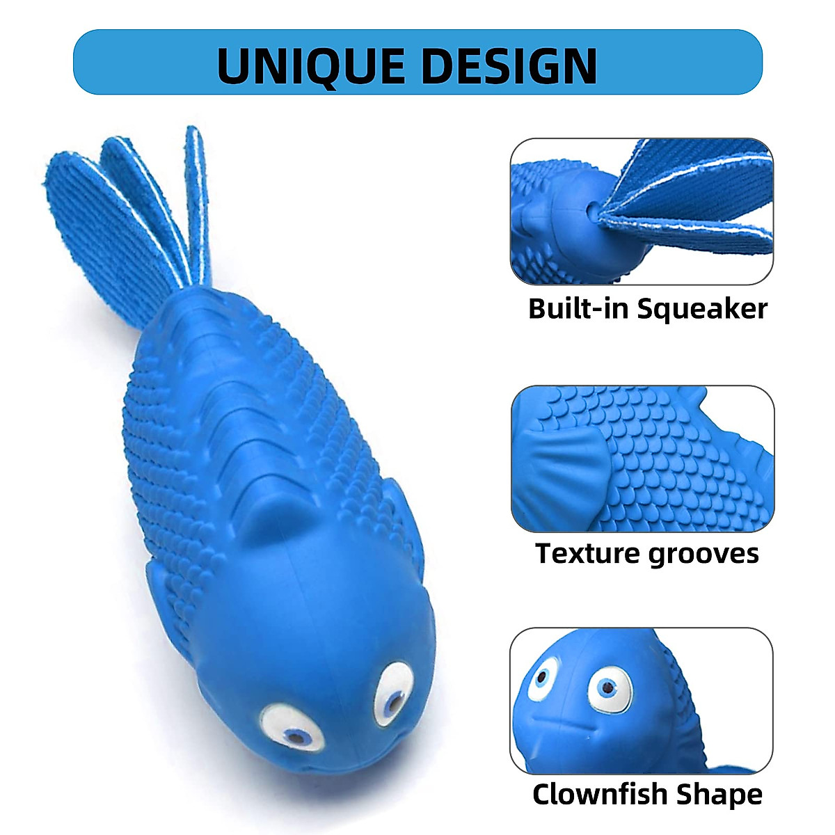 WinTour Dog Chew Toys for Aggressive Chewers, Squeaky Dog Toys, Almost Indestructible Dog Toys for Aggressive Chewers, Durable Tough Dog Toys for Medium Large Breed Dogs with Bacon Flavor