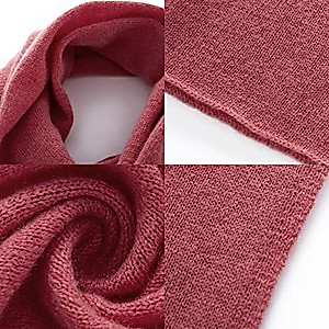 GreenMount Women's Scarf 100% Cashmere Knitted Scarf Shawl Plant Dyeing Warm Soft for Fall Winter Women