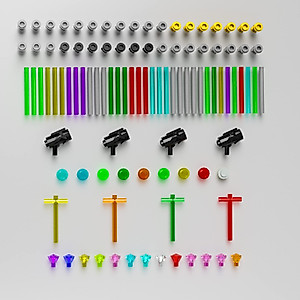 BingBricks 105pcs Light Sword Saber Blaster Building Blocks Accessory Pack for Lego Star Wars Fans, Third Party Building Accessories Compatible for Lego Minifigures