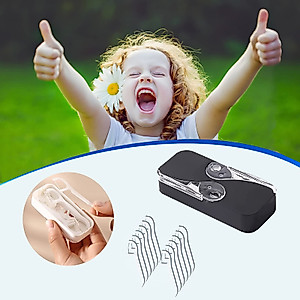 Portable Floss Dispenser Portable Dental Floss Picks Dispenser with 124 Pcs Dental Floss Automatic Floss Organizer Superfine Floss Picks for Teeth Cleaning Family Hotel Travel