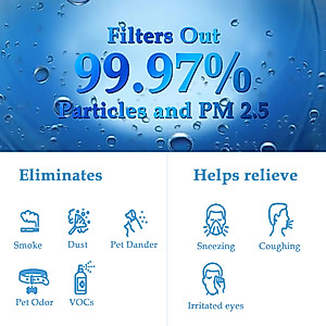 EzLfGre A3 Replacement Filter, Fit for VEWIOR A3 Air Purifier, 3-in-1 H13 True HEPA, 2 Pack