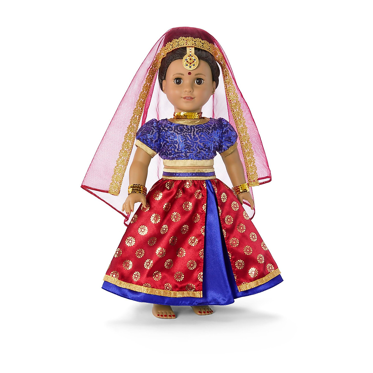 American Girl Girl of The Year Kavi Sharma 18-inch Doll Bollywood Dance Costume Featuring 10+ Pieces for Ages 8+ (Dolls sold separately)