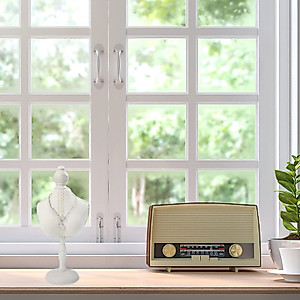 Cabilock Mannequin Pendant Bust Neck Chain Holder Necklace Holder Necklace Jewelry Display Model Bust Stand for Home Dresser Shelves White Choker Bust Necklace Stand Pendant Holder Dainty Necklace