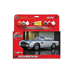 Airfix Aston Martin DB5 Silver 1:32 Sports Car Plastic Model Gift Set A50089B