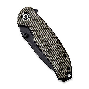 CIVIVI Pintail Flipper Pocket Knife for EDC, Liner Lock Knife 2.97'' S35VN Blade Dark Green Micarta Handle C2020C