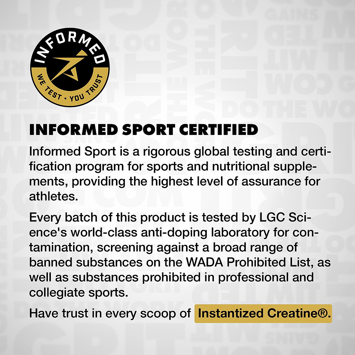 Instantized Creatine Monohydrate Gains in Bulk, Worlds First 100% Soluble Creatine for Strength, Performance, and Muscle Building (30 Servings)