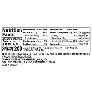 Nutella Hazelnut Spread With Cocoa For Breakfast, 26.5 Oz Jar, Holiday Baking And Desserts - packaging may vary