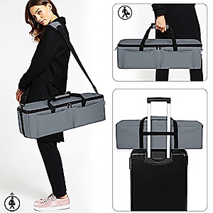 YARWO Carrying Bag Compatible for Cricut Explore Air (Air 2), Maker, Tote Bag Travel Bag for Die Cutting Accessories and Supplies(Grey, Lightweight Style)