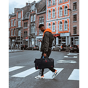 55 Liter, 24 Inch Lightweight Canvas Duffle Bags for Men & Women For Traveling, the Gym, and as Sports Equipment Bag/Organizer (Black 2)