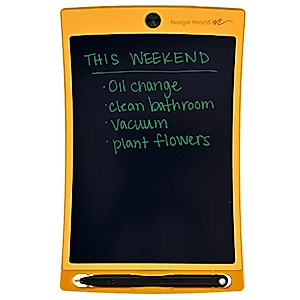 Boogie Board Jot Reusable Writing Tablet for Adults, 8.5" Digital Notebook with Instant Erase, Digital Notepad with Magnets, Note Taking Tablet for Work or School, Gold
