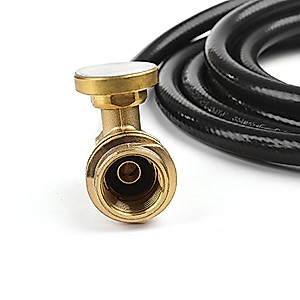 SHINESTAR 12FT Propane Tank Extension Hose with Gauge, Comes with A POL to QCC1 Propane Tank Adapter, Fits for RV, Gas Grill, Propane Stove and More