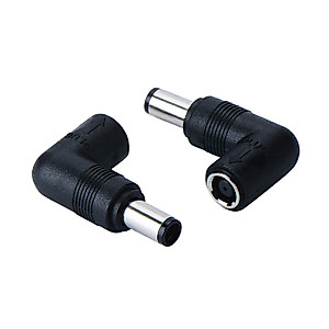 Iwlikey 7.4mm x 7.4mm Right Angle 90-Degree Power Adapter Connector Converter for Hp Pavilion Probook Elitebook Envy Compaq Presario/Dell Latitude XPS Studio Vostro Laptop AC Charger[1Pack]