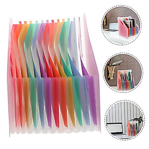 VILLCASE Vertical Accordion File Organizer Large Capacity Store Files Letters Photos Stylish and Simple Office Storage Folder
