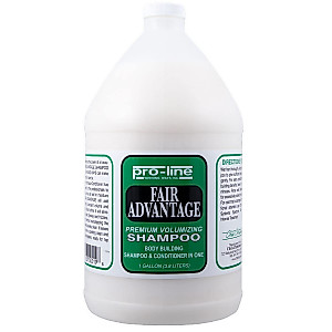 Chris Christensen Pro-Line Fair Advantage Shampoo & Conditioner - Premium Volumizing Shampoo for Dogs - Build Body while providing Moisture - Anti Static Formula - 2 in 1 Shampoo & Conditioner-Gallon