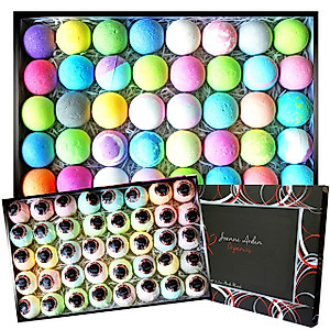 Bath Bomb Gift Set - by Joanne Arden Organic Bath Bombs for Women, Men & Kids. Bulk Bath Bomb Kit Includes 40 Paraben Free & Sulfate Free 2.5 oz Spa Bath Balls