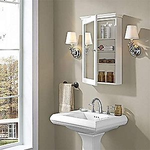 Pemberly Row Mirror Medicine Cabinet in White