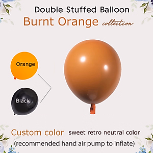 Fall Burnt Orange Gold white Balloon Garland Kit 144 Pcs Double stuffedBalloons for autumn thanksgiving Turkey Birthday Party bride to be Fall in love Little Pumpkin baby shower Decorations