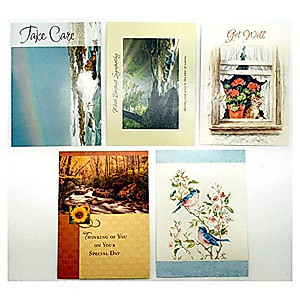 50 Assorted Everyday All Occasion 5 by 7 Greeting Cards with Envelopes, 34 Birthday, 4 Sympathy, 4 Blank, 2 Thank You, 2 Get Well, 2 Thinking of You, and 2 Anniversary Congratulations