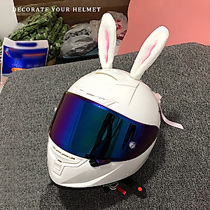 Plush Bunny Ears for Skiing Helmet Cute Pom Poms Tails Helmet Decoration Women Rabbit Ears Bicycle Helmet Decor for Kids