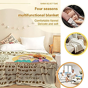 MICARE 50th Anniversary Blanket Gifts - Gifts for 50th Wedding Anniversary - Golden 50 Years of Marriage Gifts for Dad, Mom, Grandpa, Grandma, Grandparents - 50th for Husband Wife 60"X 80"