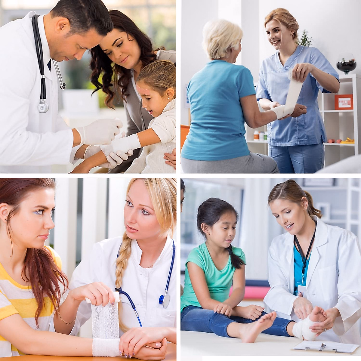 8 Pack Sterile Gauze Stretch Bandage Roll, 4.5 Inch x 4.1 Yards 6 Ply Approved, Kerlix Gauze Bandage Rolls Used for Wound Care, Easy to Use Cotton Ply Rolled Hand Wrap Dressing Ankles & Knees