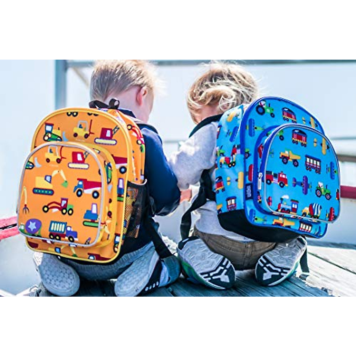Wildkin 12-Inch Kids Backpack for Boys & Girls, Perfect for Daycare and Preschool, Toddler Bags Features Padded Back & Adjustable Strap, Ideal for School & Travel Backpacks (Under Construction)