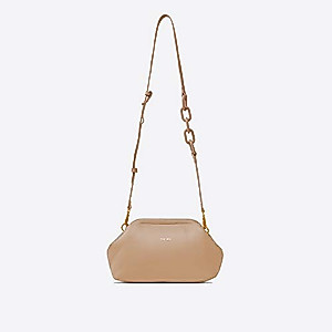 Pixie Mood Inc, Bubbly 12.5 x 6 Vegan Leather Clutch Crossbody Tote, Sand