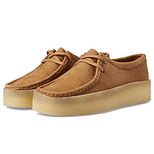 Clarks Women's Wallabee Cup Loafer Tan Nubuck 9.5