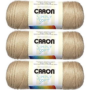 Caron Simply Soft Yarn Solids (3-Pack) Bone H97003-9703
