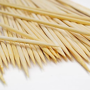 50 Pack Bamboo Skewers, 12.5 Inch Long Natual Bamboo Sticks for BBQ, Grill, Appetizer, Fruit, Corn, Chocolate Fountain, Cocktail and Outdoor Pinic.