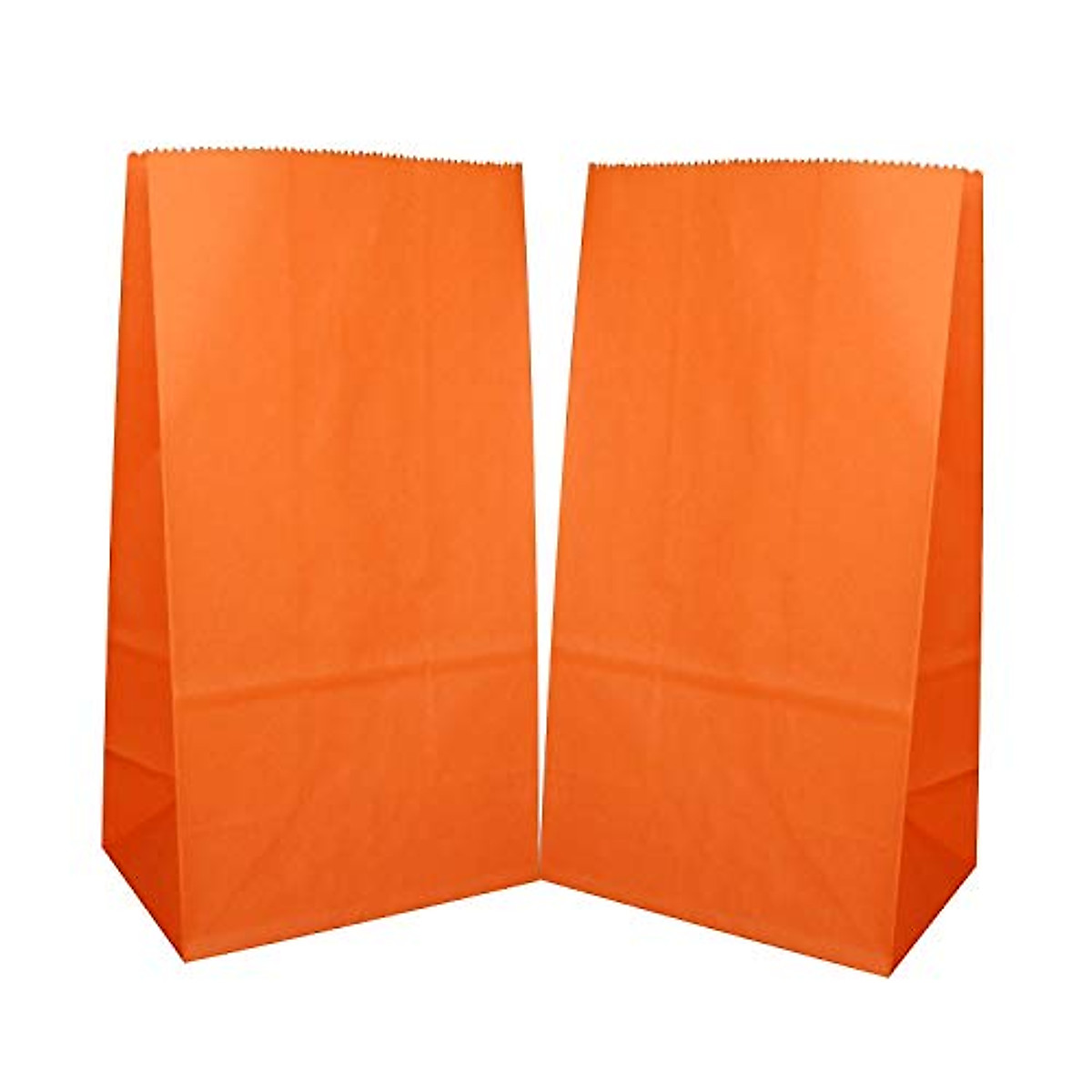 Party Favor Bag - 50 Pack Kraft Paper Lunch Bags - 5"x3"x9" (Orange)