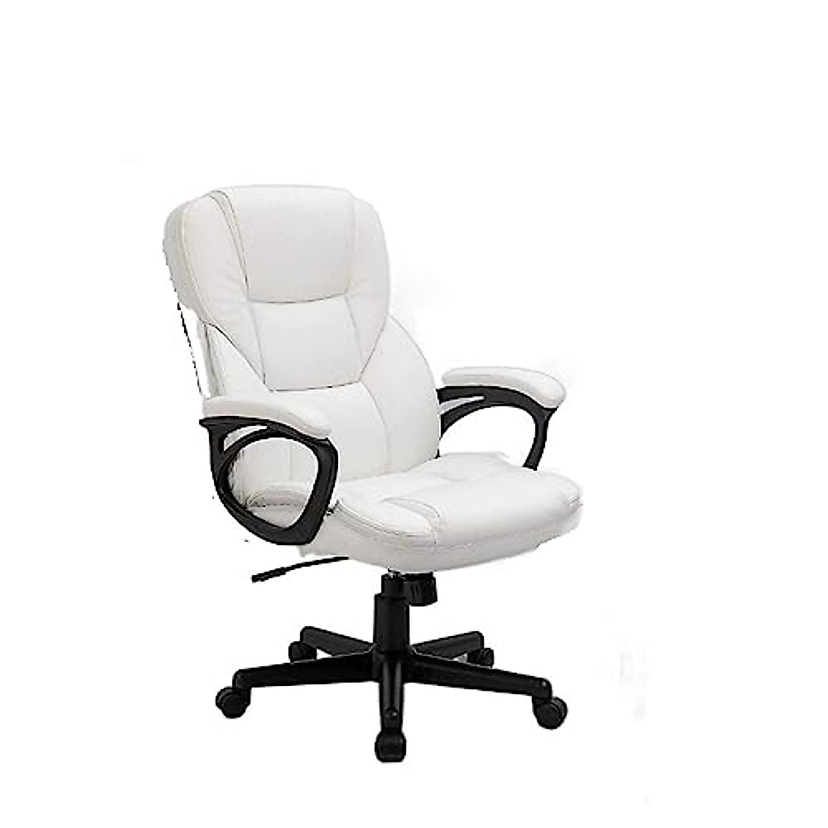 Faux Leather High-Back Executive Office Chair with Lumbar Support, White Office Chair Ergonomic (Color : All)