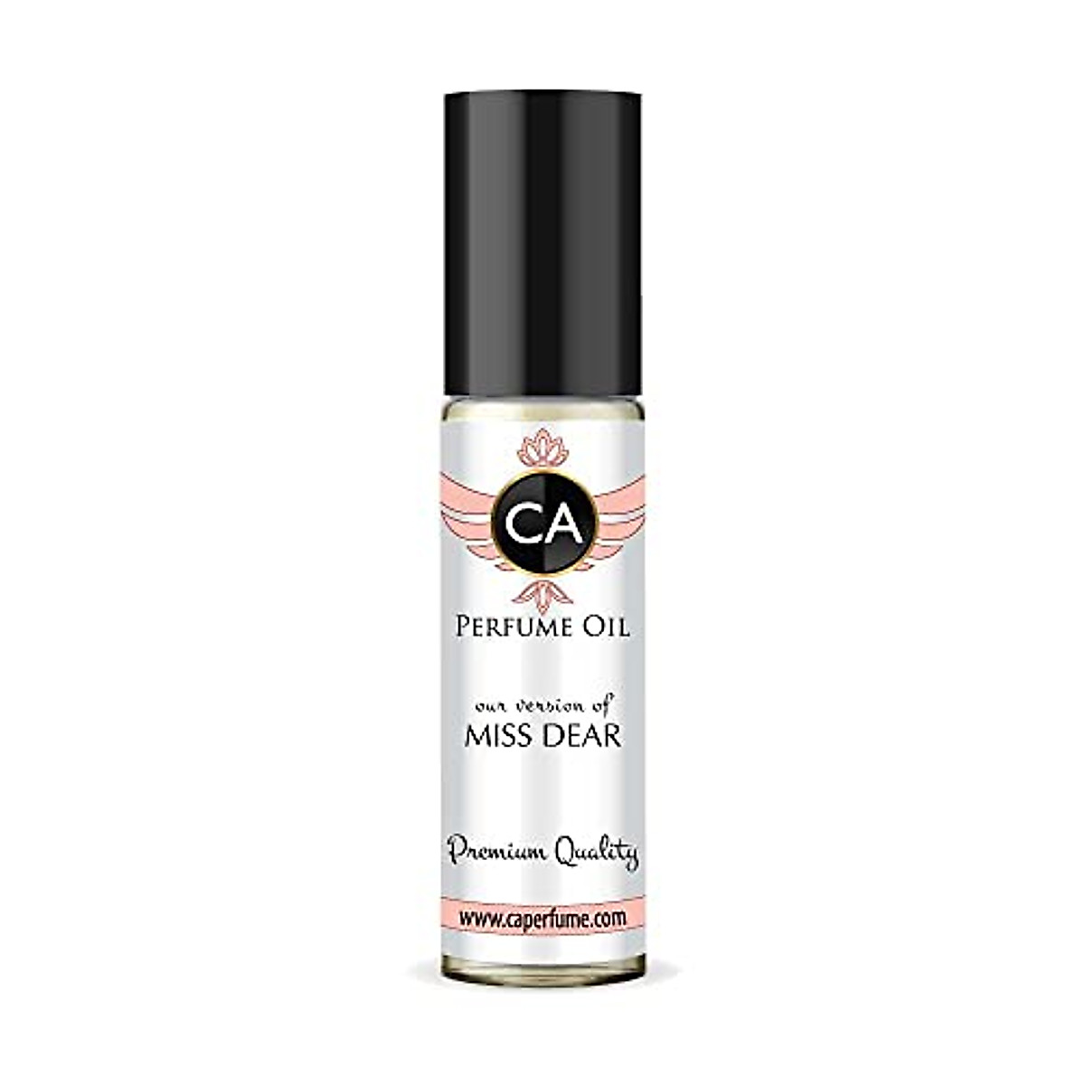 CA Perfume Impression of Christian D. Miss Dear For Women Replica Fragrance Body Oil Dupes Alcohol-Free Essential Aromatherapy Sample Travel Size Concentrated Long Lasting Attar Roll-On 0.3 Fl Oz/10ml