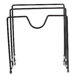 OKUMEYR Chopping Board Rack Pan Organizers Rack Baking Pan Organizer Cutting Board Stand Pot Lid Rack Pot Lid Holder for Kitchen Pot Cover Holder No Punching Storage Box Black Carbon Steel