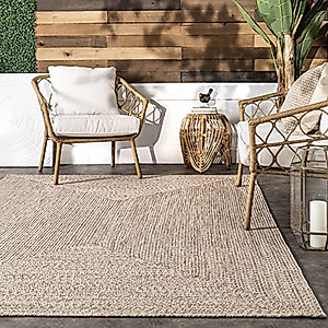 nuLOOM Wynn Braided Indoor/Outdoor Area Rug, 10' x 14', Tan